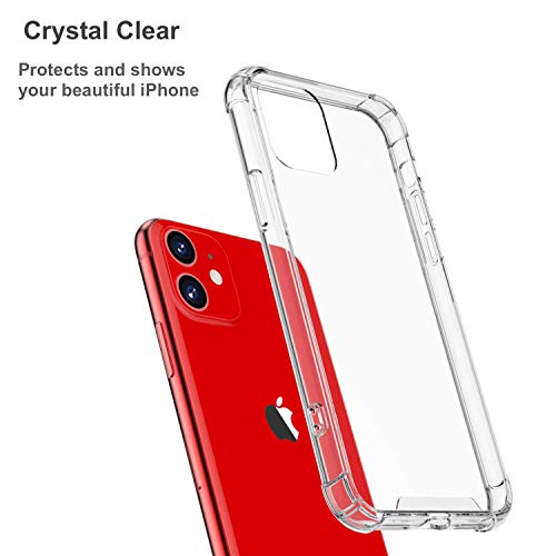 Shamo's iPhone 11 Case, Crystal Clear Anti-Scratch Shock Absorption Cover, TPU Bumper with Reinforced Corners