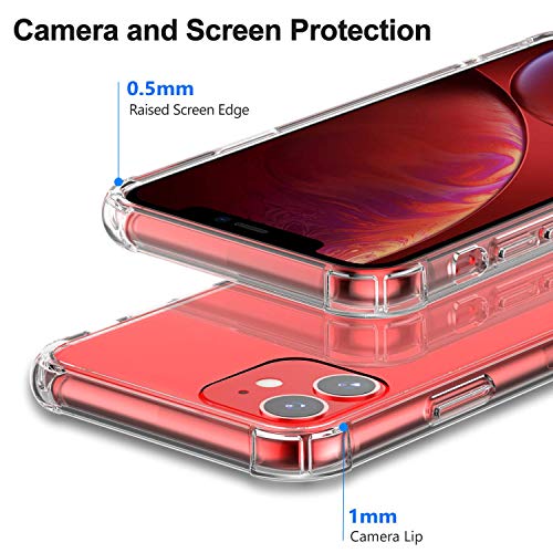 Shamo's iPhone 11 Case, Crystal Clear Anti-Scratch Shock Absorption Cover, TPU Bumper with Reinforced Corners