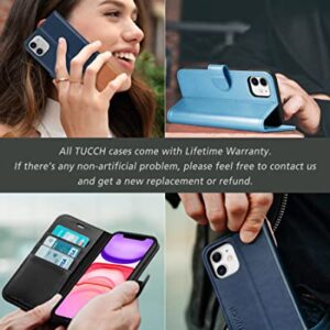 TUCCH iPhone 11 Case, iPhone 11 Wallet Case with [RFID Blocking] Card Slots Stand Magnetic Closure, Protective PU Leather [Shockproof TPU] Flip Cover Compatible with iPhone 11 (2019 6.1 inch), Black