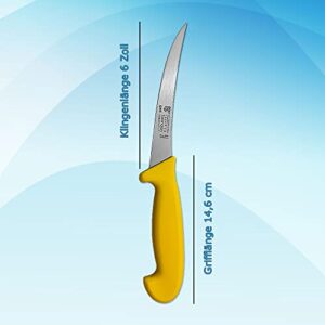 SMI - 6 inch Solingen Boning Knife Curved Meat Knife Professional Flexible Sharp Kitchen Knife Solingen Knife - Made in Germany