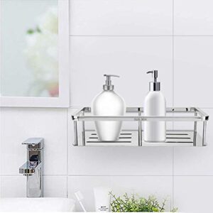 yosoo bathroom wall mounted shelf,304 stainless steel wall mounted shampoo storage basket holder organizer bathroom kitchen, 30 x 13 x 5 cm