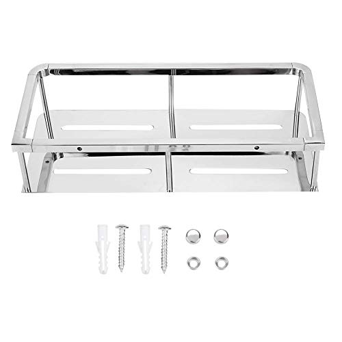 Yosoo Bathroom Wall Mounted Shelf,304 Stainless Steel Wall Mounted Shampoo Storage Basket Holder Organizer Bathroom Kitchen, 30 x 13 x 5 cm