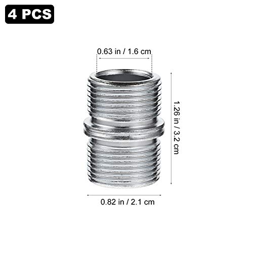 DOITOOL 4PCS 25.4mm Diameter Connectors for Thick Wire Shelve Shelving Unit Double Head Shelf Support Nut Replacement Storage Shelves Part Metal Rack