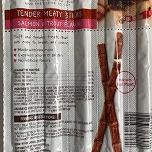 Luvsome Cat Treats Tender Meaty Sticks Salmon & Trout 1-Pack 5-Individual Sticks