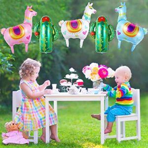  6 Pieces Llama Alpaca Foil Balloons,Llama Balloons Mylar Foil Animals Alpaca Balloons For Birthday Mexican Fiesta Luau Party Decorations