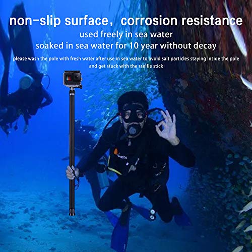 AFAITH 106" Long Carbon Fiber Handheld GoPro Selfie Stick Extendable Pole Monopod for GoPro Hero 11 Hero 10 Hero 9 Hero8 Hero7 Black, DJI OSMO Action Camera, Insta 360 Cam & Other Action Cameras