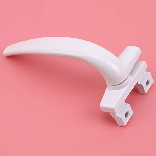 Guoshang Aluminum Alloy Window Handle Casement Locking Handle Right Left Hand Handle Replacement,White Right Handle