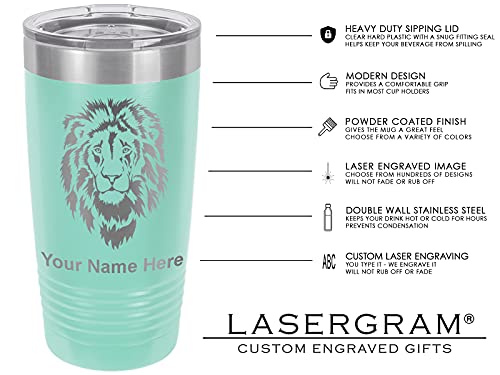 LaserGram 20oz Vacuum Insulated Tumbler Mug, World's Greatest Teacher, Personalized Engraving Included (Teal)