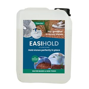 vuba easihold xl 1.3 gallon pack - resin binder for gravel, stones, mulch & bark - non toxic, high strength, permeable 5ltrs (169.07 us fl oz)