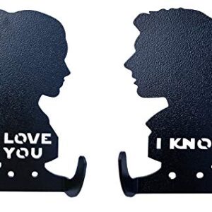 HeavenlyKraft I Love You I Know Steel Wall Coat Hook Dual Holder for Living Room Hat Hanger Bathroom Towel Kitchen Strong Garage Storage Organizer Utensil Hook I love you Gift Size 5.9 X 3.14 X1.35 In