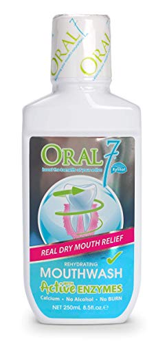 Oral7 Dry Mouth Mouthwash Alcohol Free Oral Rinse with Xylitol, Moisturizing Mouth Wash and Breath Freshener, Promotes Gum Health and Fresh Breath, Oral Care and Dry Mouth Products 250ml