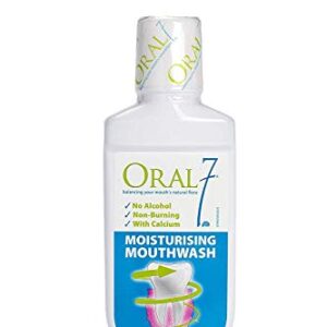 Oral7 Dry Mouth Mouthwash Alcohol Free Oral Rinse with Xylitol, Moisturizing Mouth Wash and Breath Freshener, Promotes Gum Health and Fresh Breath, Oral Care and Dry Mouth Products 250ml