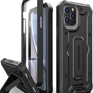 ArmadilloTek Vanguard Compatible with iPhone 11 Pro Max Case (6.5 inches) Military Grade Full-Body Rugged with Kickstand and Built-in Screen Protector - Black