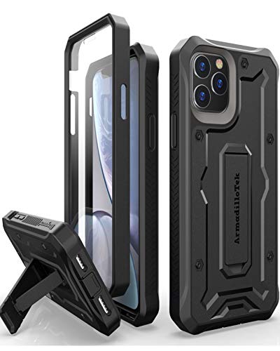 ArmadilloTek Vanguard Compatible with iPhone 11 Pro Max Case (6.5 inches) Military Grade Full-Body Rugged with Kickstand and Built-in Screen Protector - Black