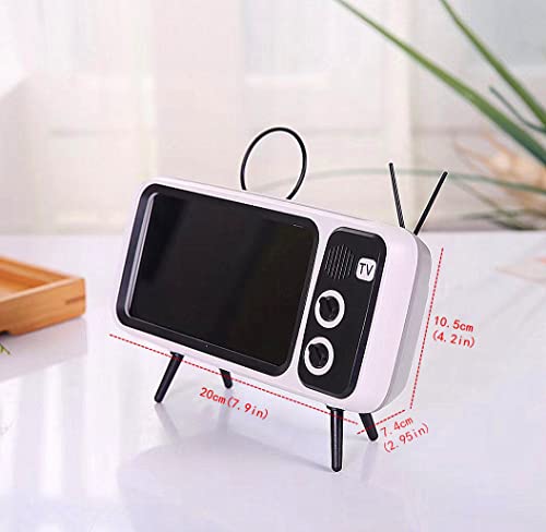 Mobile Phone Screen Stand. Retro TV Mobile Phone Base. with Speakers. for iPhone 8 Plus / 7sPlus/7 Plus / 6sPlus / 6 Plus . Smart Gifts for Families, Girls/Boys Friend