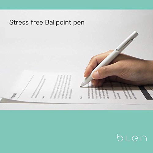 ZEBRA BLEN Emulsion ballpoint pen Black body 0.7mm (black ink) pack of 5 with DAVINCIPEN Acrylic Pen Holder clear