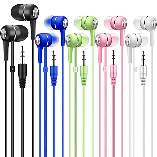 Wholesale Bulk Earbuds Headphones 100 Pack Multi Colored for School Classroom Students Kids Children Teen and Adult