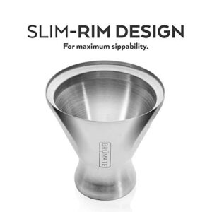 BrüMate MargTini 10oz Martini Margarita Tumbler - Made With Vacuum-Insulated Stainless Steel (Ice White)