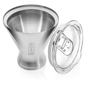 BrüMate MargTini 10oz Martini Margarita Tumbler - Made With Vacuum-Insulated Stainless Steel (Ice White)