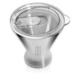 BrüMate MargTini 10oz Martini Margarita Tumbler - Made With Vacuum-Insulated Stainless Steel (Ice White)