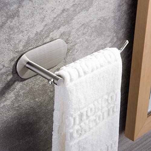 SUNTECH Hand Towel Holder/Towel Ring - Self Adhesive Towel Bar for Kitchen and Bathroom No Drilling