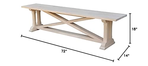 IC International Concepts Alexa, Unfinished Bench