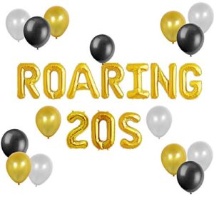 jevenis roaring 20s balloons great gatsby birthday decor 20th birthday party balloons 20 anniversary decorations roaring 20s flapper party roaring twenties birthday balloon