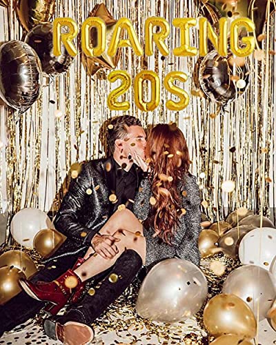 JeVenis Roaring 20s Balloons Great Gatsby Birthday Decor 20th Birthday Party Balloons 20 Anniversary Decorations Roaring 20s Flapper Party Roaring Twenties Birthday Balloon