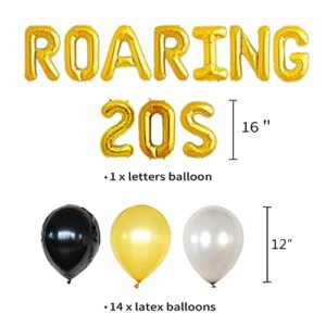 JeVenis Roaring 20s Balloons Great Gatsby Birthday Decor 20th Birthday Party Balloons 20 Anniversary Decorations Roaring 20s Flapper Party Roaring Twenties Birthday Balloon