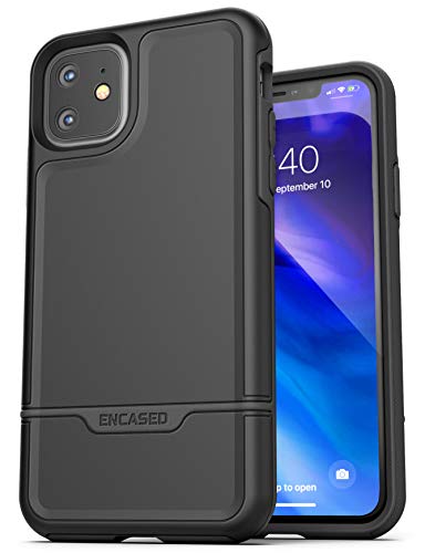 Encased iPhone 11 Belt Clip Holster Case (2019 Rebel Armor) Heavy Duty Rugged Full Body Protective Cover with Holder (Black)