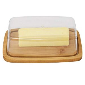 bamboo butter dish with dome lid cheese server sliced vegetable tray