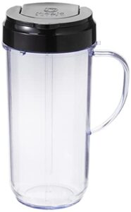 magic bullet 22 ounce travel mug with flip top lid, black