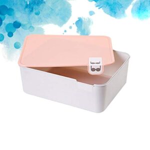 Cabilock Bra Storage Box with Lid Plastic Underwear Drawer Closet Organizer Bra Dividers Storage Boxes for Bedroom Dormitory