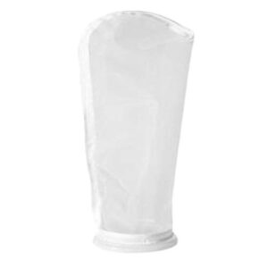 Honritone 5Pack Nylon Mesh Filter Socks 4 Inch Ring 50/75 / 100/200 / 300/400 Micron - by 14 Inch Long – Aquarium Filter Bags (300 Micron 4" x 14" Nylon Mesh Bag)