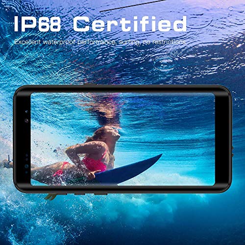 Samsung Galaxy note 8 Waterproof Case, Shockproof Dustproof Snowproof Hard Shell Full-Body Underwater Protective Box Rugged Cover and Built in Screen Protector for Galaxy note 8 (Black)