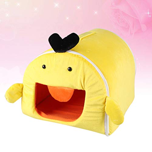 balacoo Rat Cage Accessories Rat Cage Accessories Rat Cage Accessories Rat Cage Accessories Winter Warm Yellow Duck Pet Cage Removable Washable Pet Bed for Hamster Rabbit Squirrel Size L Plushes