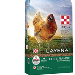 Purina Layena+ | Nutritionally Complete Free Range Layer Hen Feed | 40 Pound (40 lb) Bag