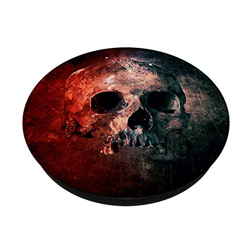 Cell Phone Knob Pop Up Holder for Hand Blood Red Ivory Skull PopSockets PopGrip: Swappable Grip for Phones & Tablets