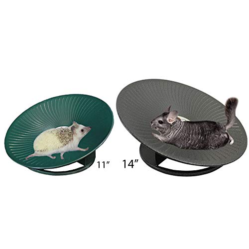 Treadmill Wheel 11" Black - All-Metal Exercise Wheel - Chinchillas, Prairie Dogs, Rats, Hedgehogs, Sugar Gliders, Squirrels, Degus, Hamsters & Other Small Animals - Smooth, Fast, Silent, Durable