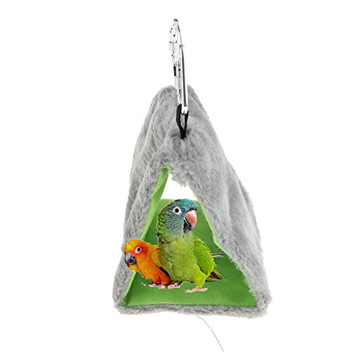 Warm Plush Bird Nest Hammock Hanging Bed Toy for Parrot Parakeet Cockatiel Conure Lovebird Finch Canary Budgie African Grey Cockatoo Amazon Hamsters Rat Chinchilla Ferret Squirrel Cage Perch