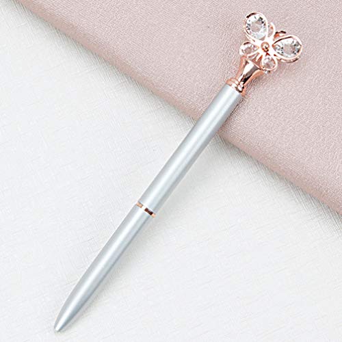 STOBOK Creative Ballpoint Pens Diamond Butterfly Roller Ball Pens for Student School Office,Pack of 6