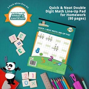 Back to school complete set 5 Pack Channie’s Visual Math, Handwriting, and Cursive Grades 1st – 3rd, Size 8.5” x 11” With FREE Alphabet Card