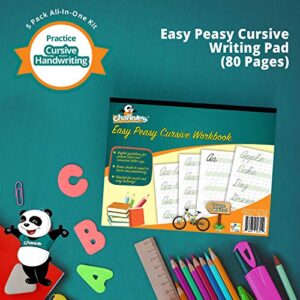 Back to school complete set 5 Pack Channie’s Visual Math, Handwriting, and Cursive Grades 1st – 3rd, Size 8.5” x 11” With FREE Alphabet Card