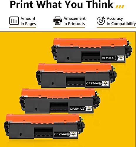 CMYBabee Compatible Toner Cartridge Replacement for HP 94A CF294A Black Toner Cartridge for HP M118dw, MFP M148dw M148fdw M149fdw M148 M118 M149 Toner Ink Printer (Black, 4-Pack)