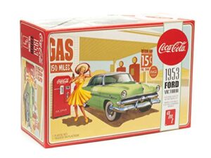 amt 1953 ford victoria hardtop w/coca-cola machine 1:25 scale model kit (amt1146m)