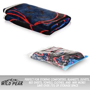 Wild Peak Space Saver Dry Bags for Clothing (Small to X-Large). Pack of 16 Bags. Roll-Up Compression Storage No-Vacuum Reusable Packing Organizers