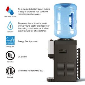 Brio Limited Edition Top Loading Countertop Water Cooler Dispenser with Hot Cold and Room Temperature Water