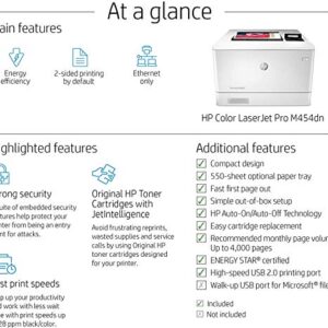 HP Color Laserjet Pro M454dn Printer (W1Y44A) (Renewed)