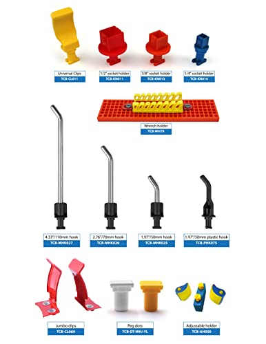 3/8" Socket Holders (50 pcs) - Accessories for ORGANIZER GENIE Pegboards to Organize Tools