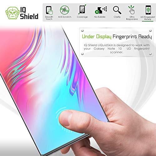 IQShield Screen Protector Compatible with Samsung Galaxy Note 10 (6.3 inch Display)(2-Pack)(Case Friendly) Anti-Bubble Clear Film